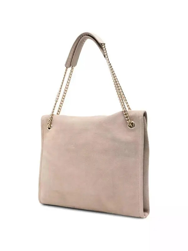 ORTIGNI Suede Chain-link Shoulder Bag - Neutrals