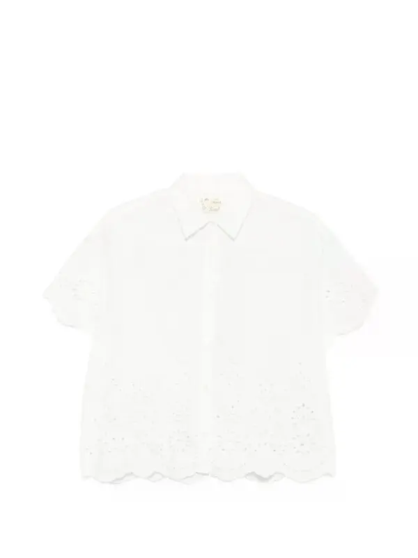 MC2 SAINT BARTH Broderie-anglaise Shirt - White