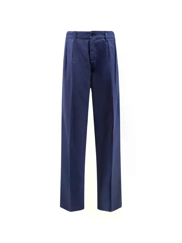 Aspesi Pleated Straight-leg Trousers - Blue