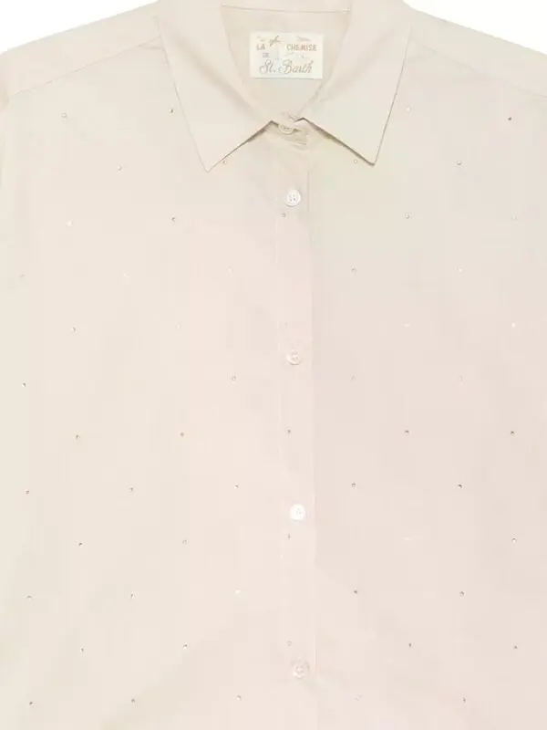 MC2 SAINT BARTH Strass-embellished Shirt - Neutrals