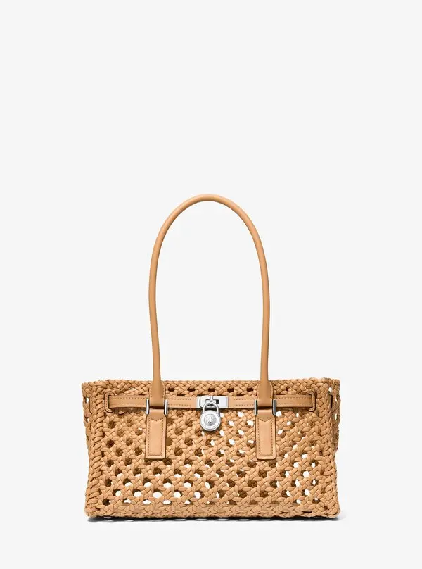 Michael Kors Hamilton Moderne Hand-woven Satchel - Brown