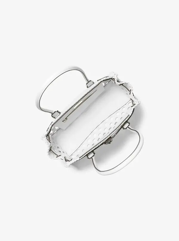 Michael Kors Hamilton Moderne Hand-woven Satchel - White