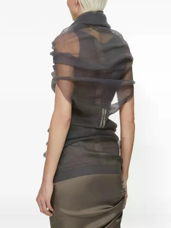 Rick Owens Draped Semi-sheer Blouse