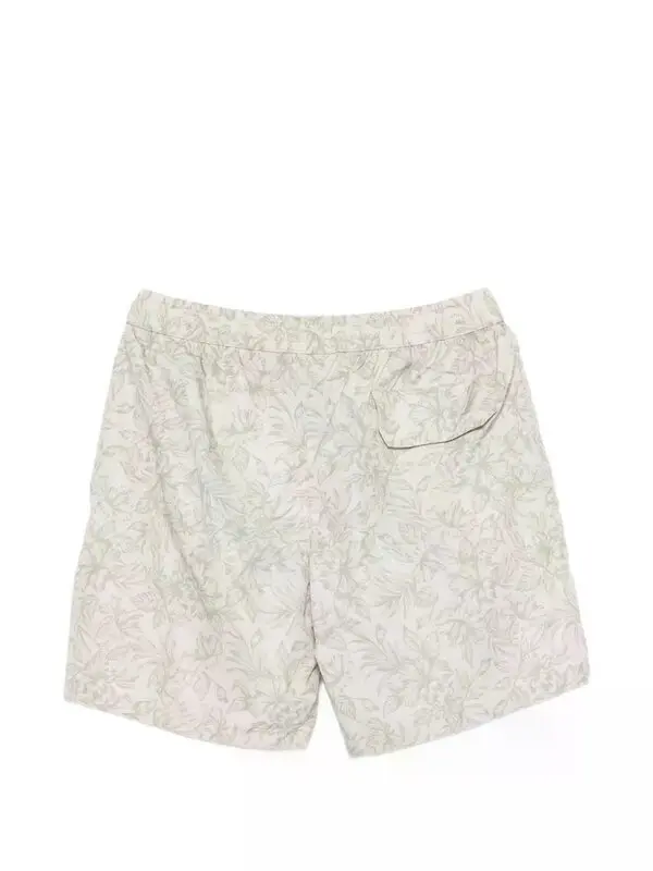 Eleventy Floral-print Swim Shorts - Neutrals