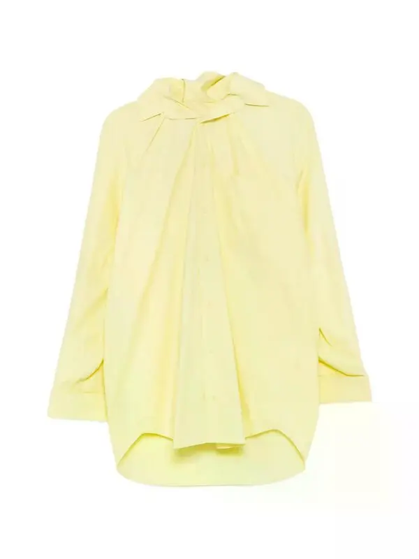 ALAINPAUL Elasticated-collar Shirt - Yellow