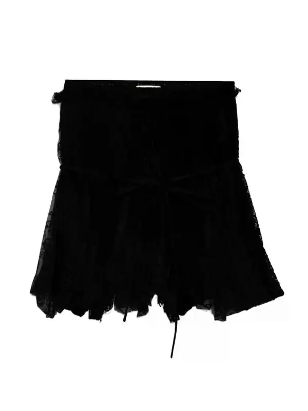 JW Anderson Lace-panelled Mini Skirt - Black