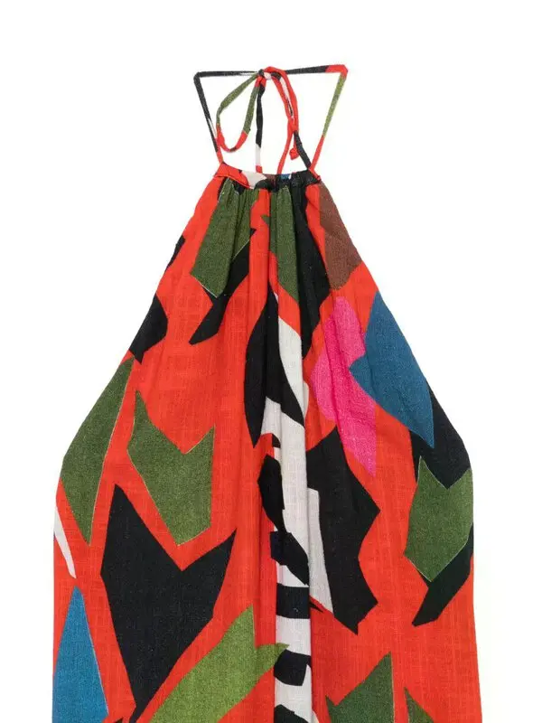 OSKLEN Geometric-print Maxi Dress