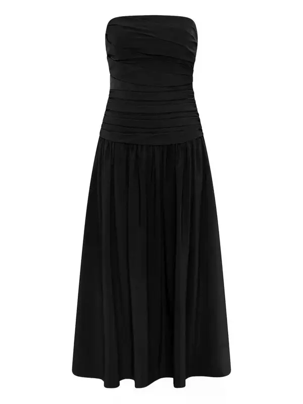 Rachel Gilbert Gale Strapless Gathered Dress - Black