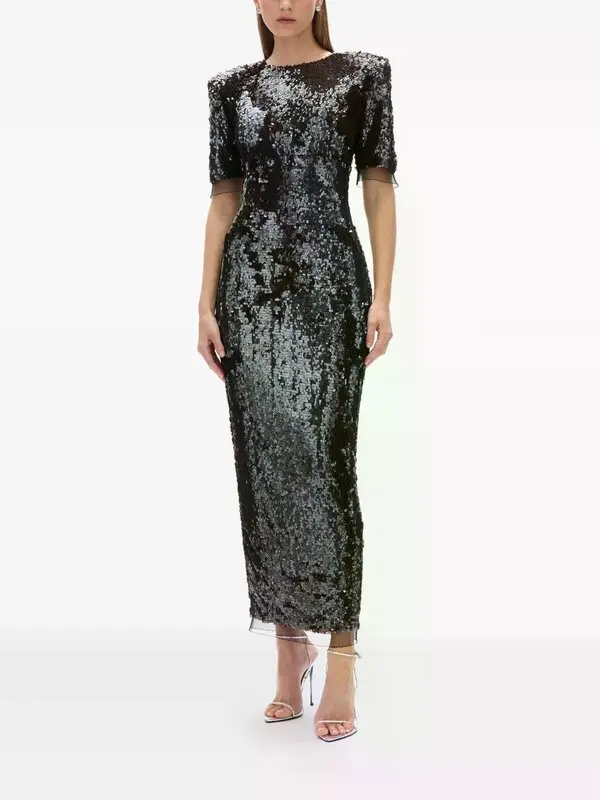 Rachel Gilbert Kaia Sequin Sleeve Dress