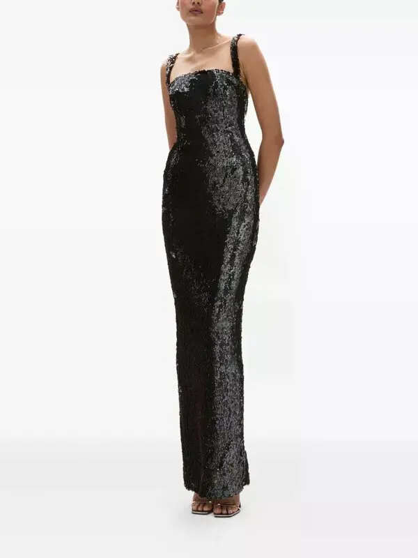 Rachel Gilbert Kaia Sequin Gown - Brown