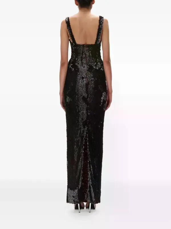 Rachel Gilbert Kaia Sequin Gown - Brown