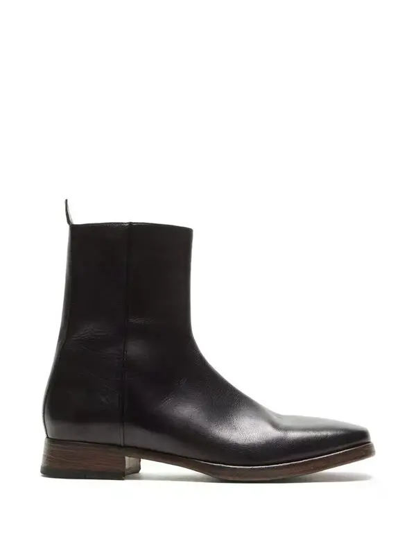 Acne Studios Leather Ankle Boots - Black