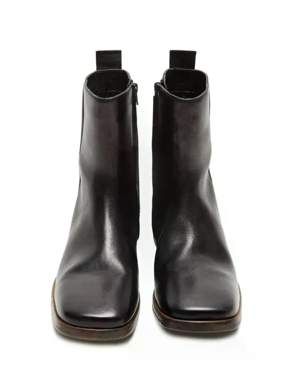 Acne Studios Leather Ankle Boots - Black