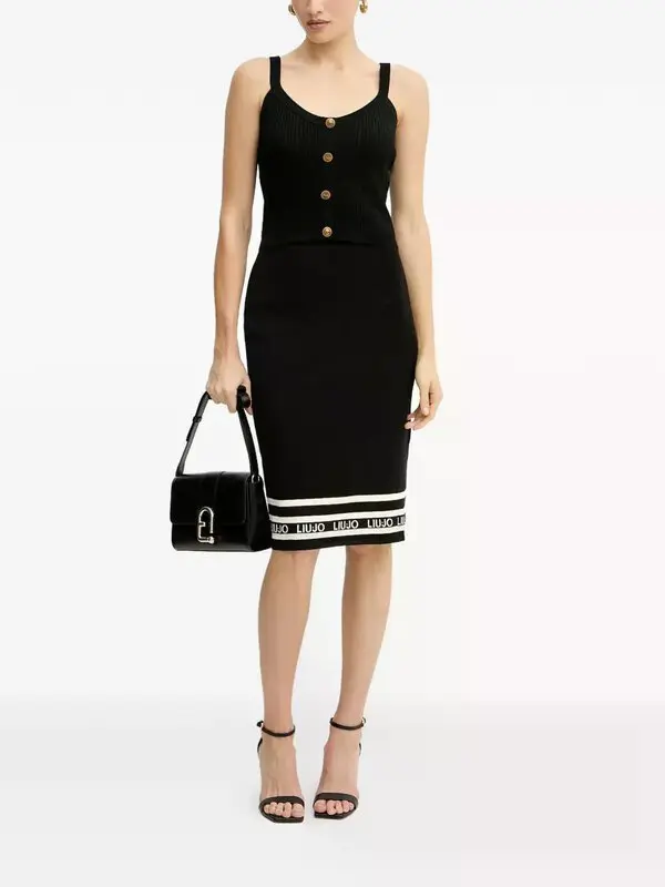 Guess Emmie Ribbed Top - Black
