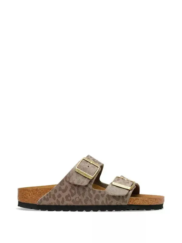 BIRKENSTOCK Arizona Leopard-print Sandals - Neutrals
