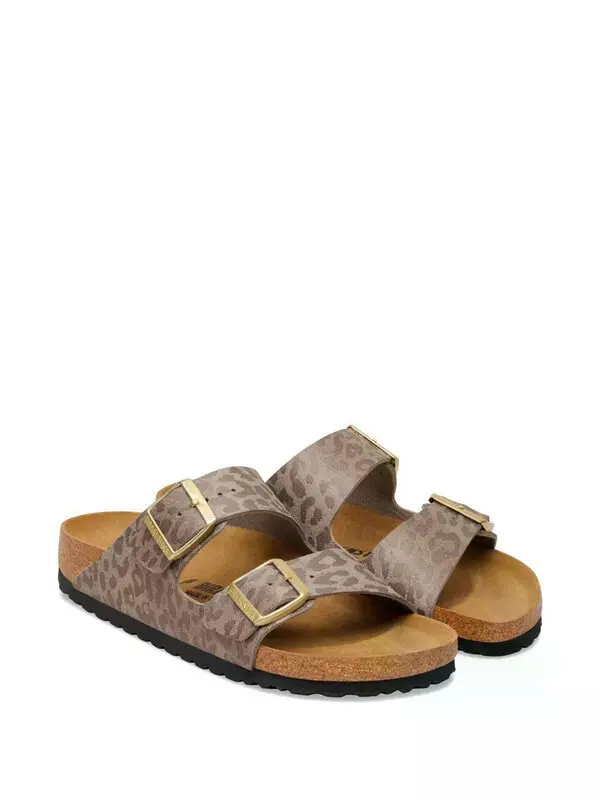BIRKENSTOCK Arizona Leopard-print Sandals - Neutrals