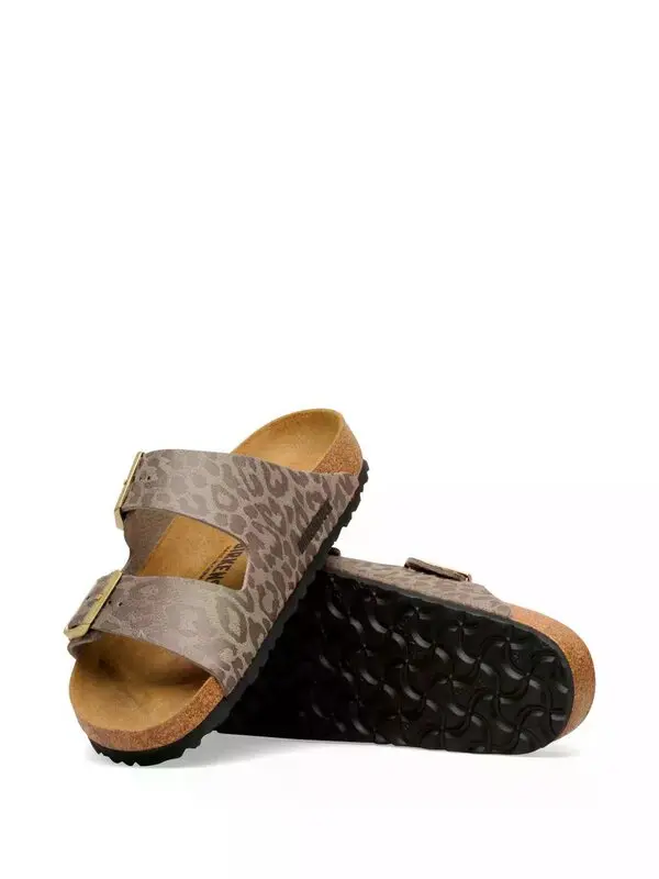 BIRKENSTOCK Arizona Leopard-print Sandals - Neutrals