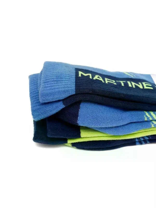 Martine Rose Logo-lettering Socks - Blue