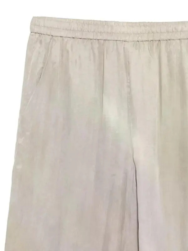Emporio Armani Elasticated-waist Wide-leg Trousers - Neutrals