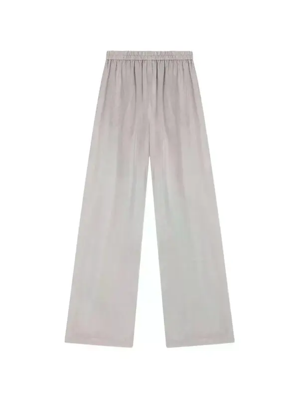 Emporio Armani Elasticated-waist Wide-leg Trousers - Neutrals