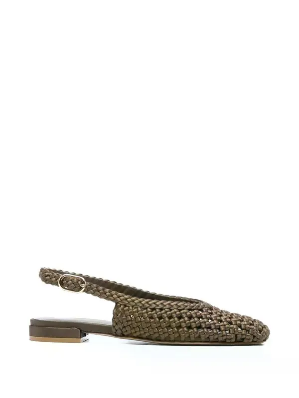 STUART WEITZMAN Woven Slingback Pumps - Green