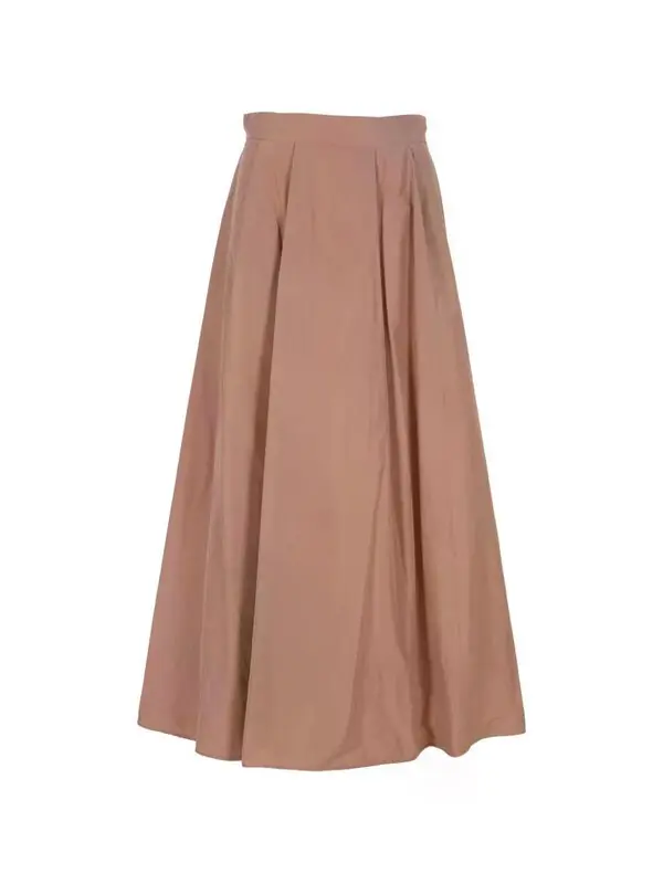 Marella A-line Pleated Skirt - Neutrals