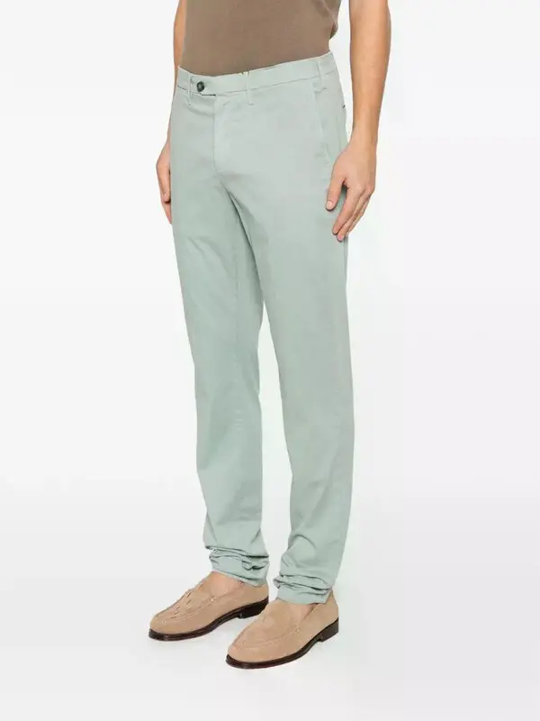 Canali Straight-leg Chino Trousers - Green