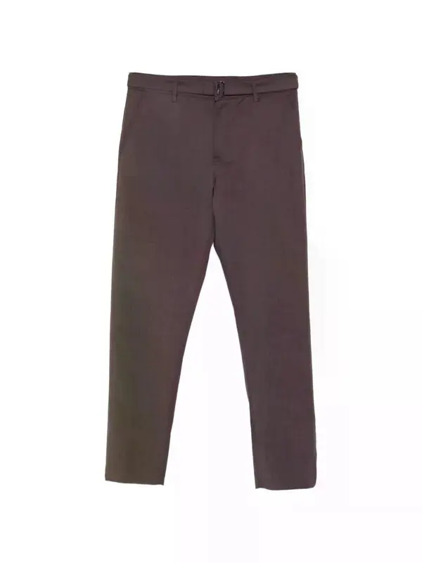 Canali Impeccabile Belted Wool Trousers - Brown