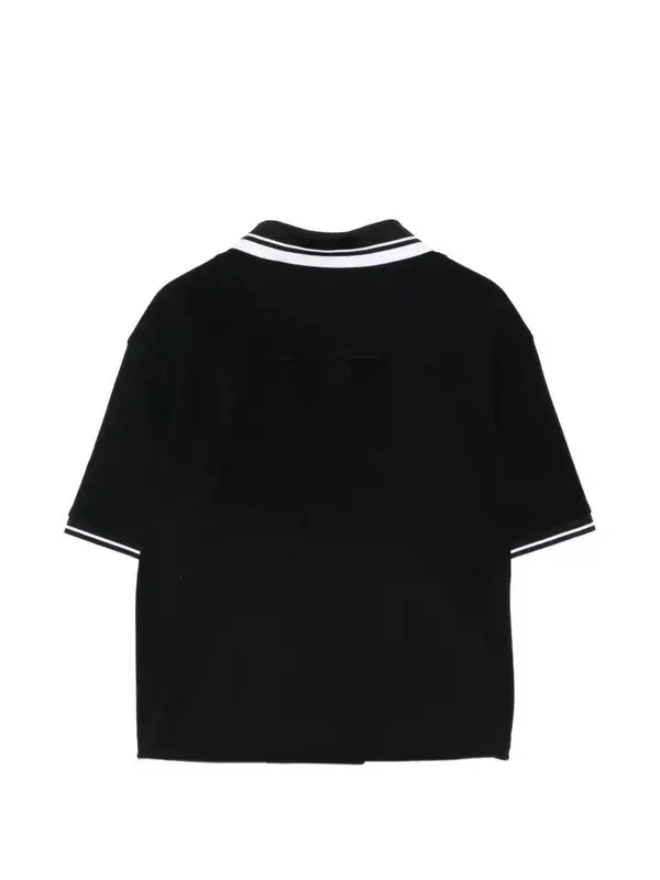 JUUN.J Zip-fastening Striped Polo Shirt