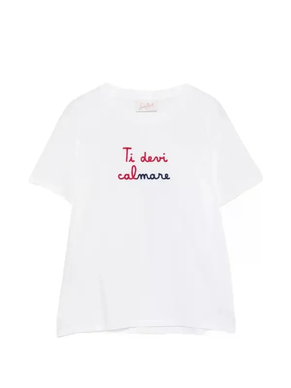 MC2 SAINT BARTH Emilie Embroidered T-shirt - White