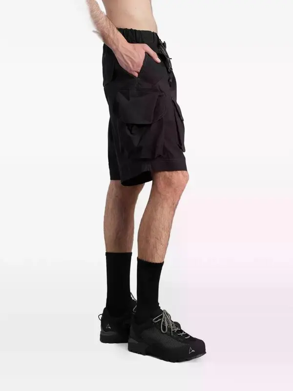 AND WANDER Multi-pocket Cargo Shorts - Black