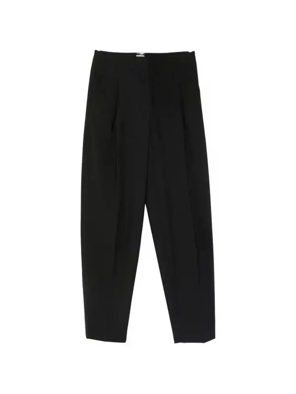 COVERT Pleated Straight-leg Trousers - Black