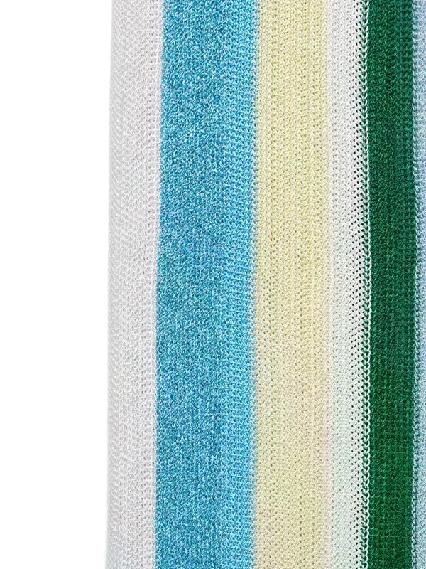 Missoni Striped Fringed Scarf - Blue