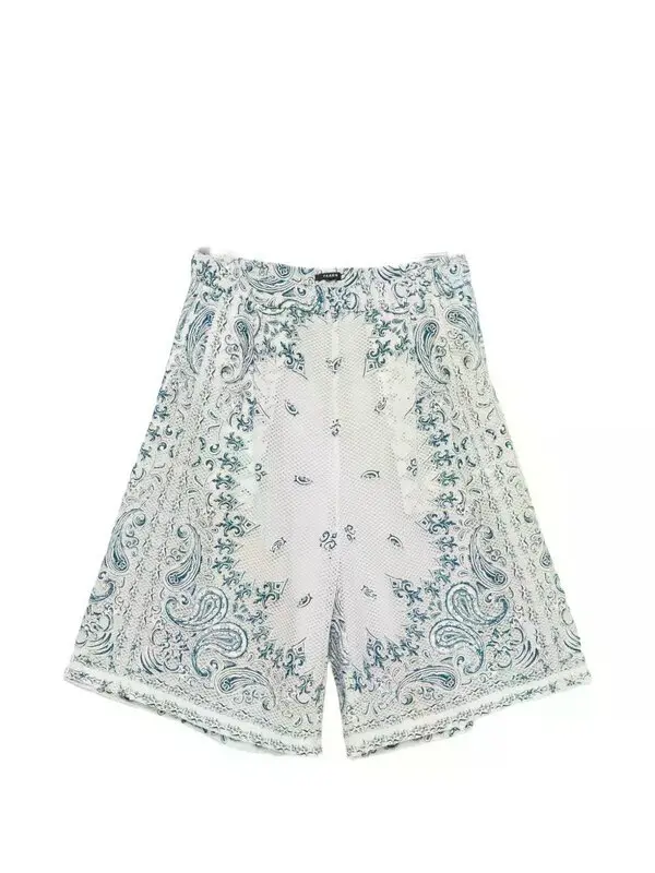 TAAKK Paisley-print Knee Length Shorts - White