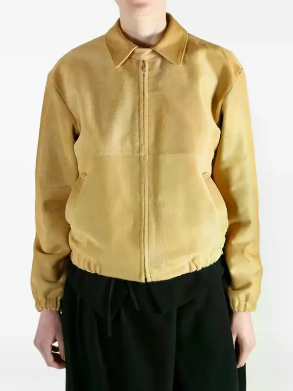 Auralee Zip-up Leather Jacket