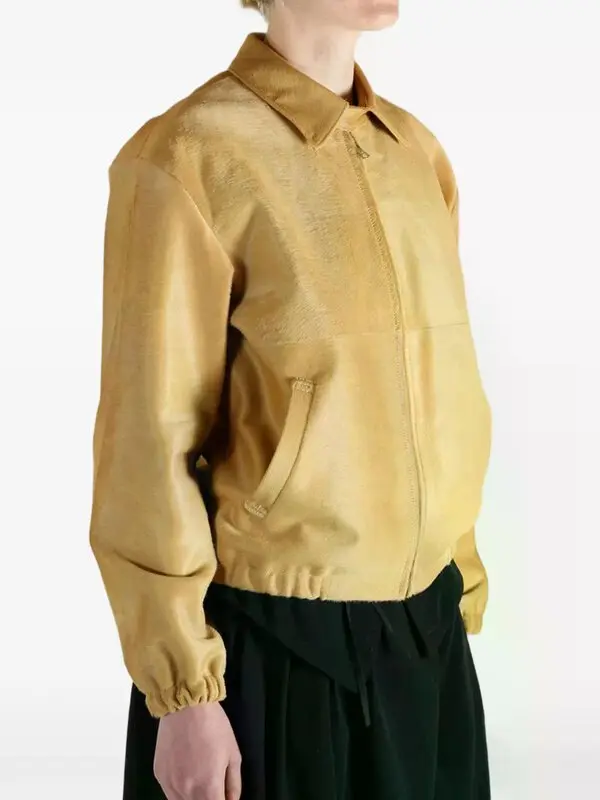 Auralee Zip-up Leather Jacket