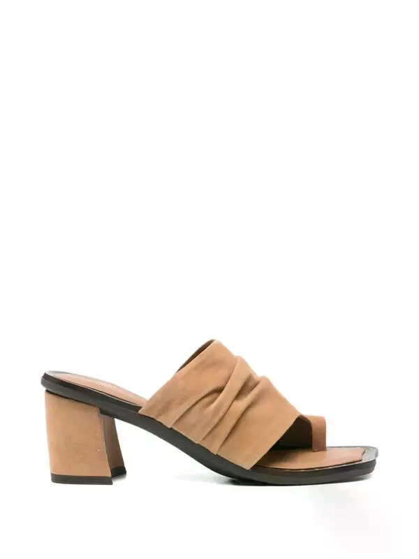Ash Corine Ruched Toe-strap Sandals - Neutrals