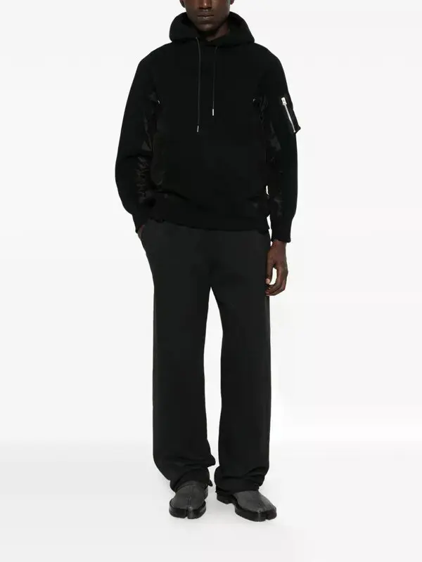 Sacai Panelled Zip-pocket Hoodie