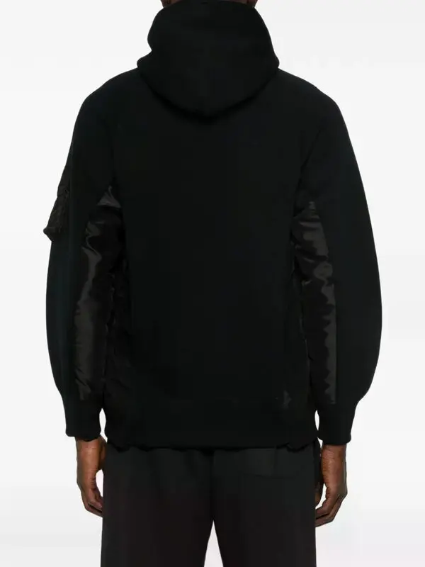 Sacai Panelled Zip-pocket Hoodie