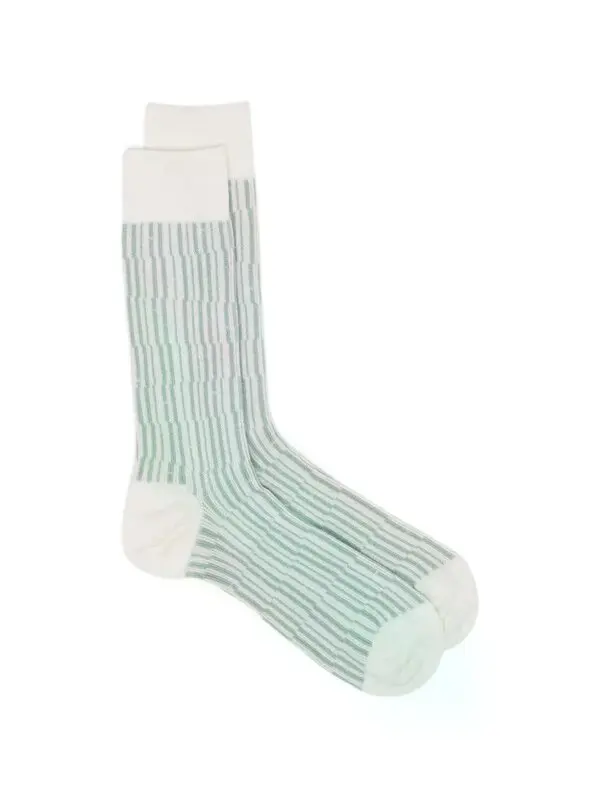Zegna Wandering Lines Socks - Neutrals