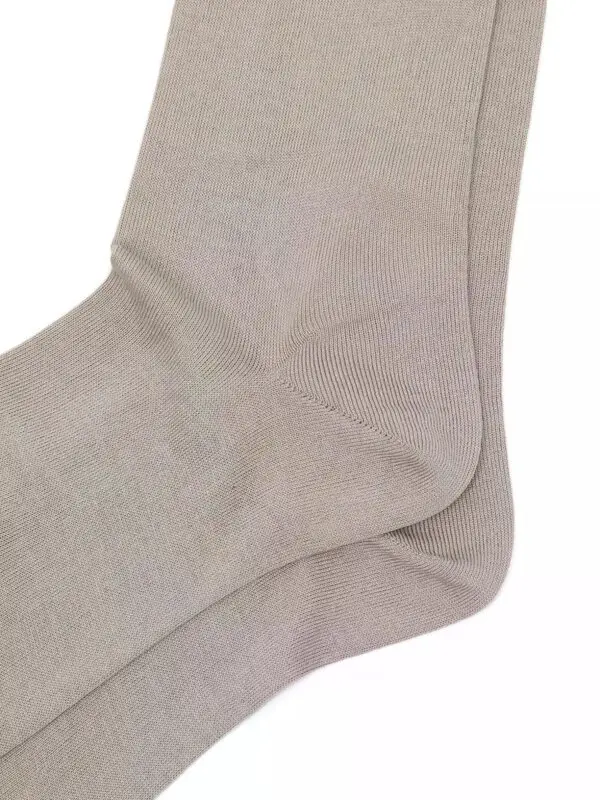 Zegna Stripe-detail Ribbed-cuff Socks