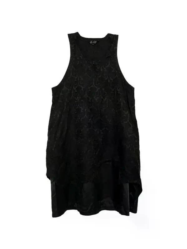 Comme Des Garçons Jacquard-pattern Layered Dress - Black