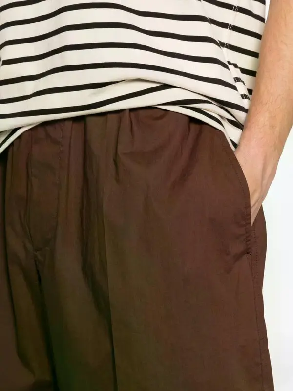 Plan C Pleated Elasticated-waist Shorts