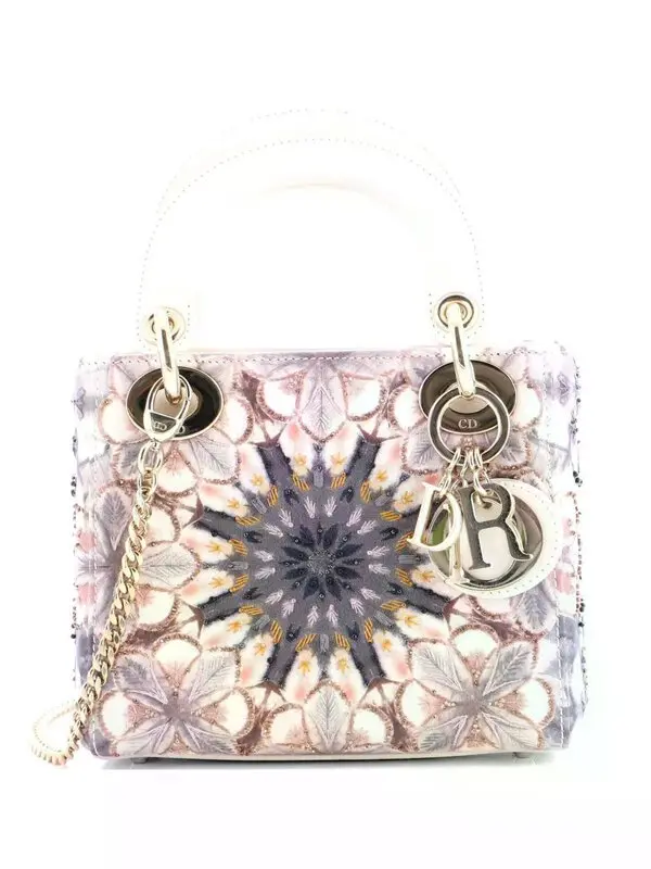 Dior Lady Chain Bag Embroidered Calfskin Mini Satchel - Multicolour