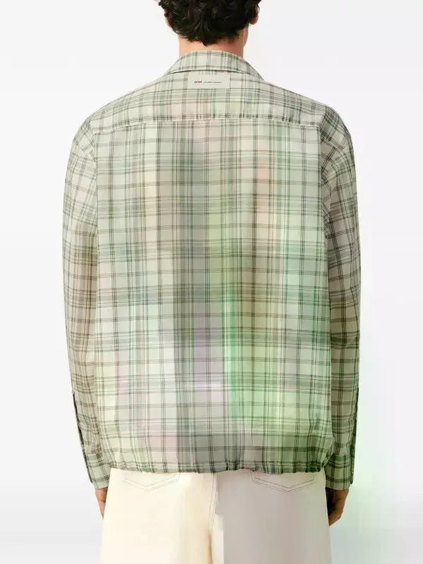 AMI Paris Boxy Cotton Checkered Shirt