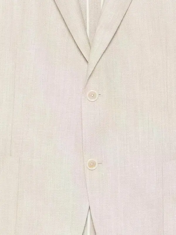 LARDINI Flower-pin Single-breasted Blazer - Neutrals