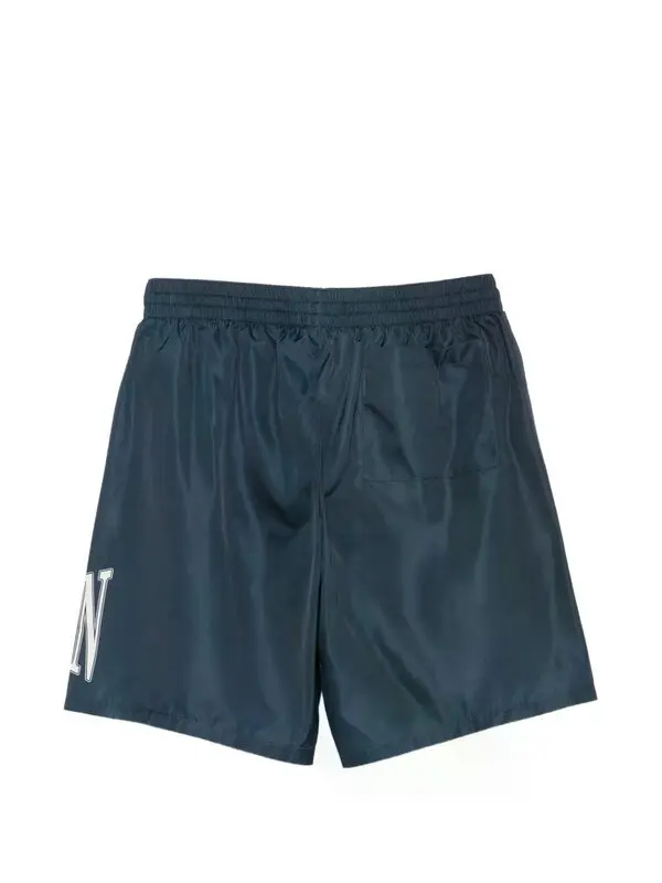 Balmain Logo-print Swim Shorts - Blue