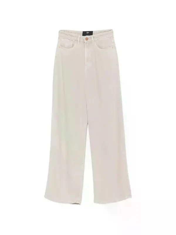 3x1 Button-fastening Wide-leg Jeans