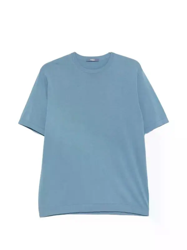 PEOPLE OF SHIBUYA Crew-neck Short-sleeve T-shirt - Blue