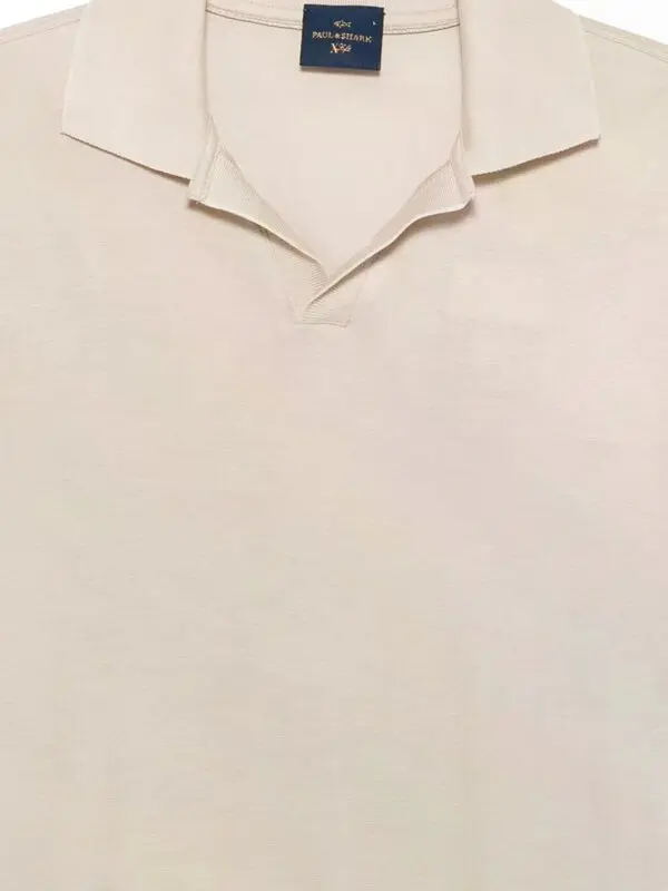 Paul & Shark X-soft Fine-knit Open-collar T-shirt - Neutrals